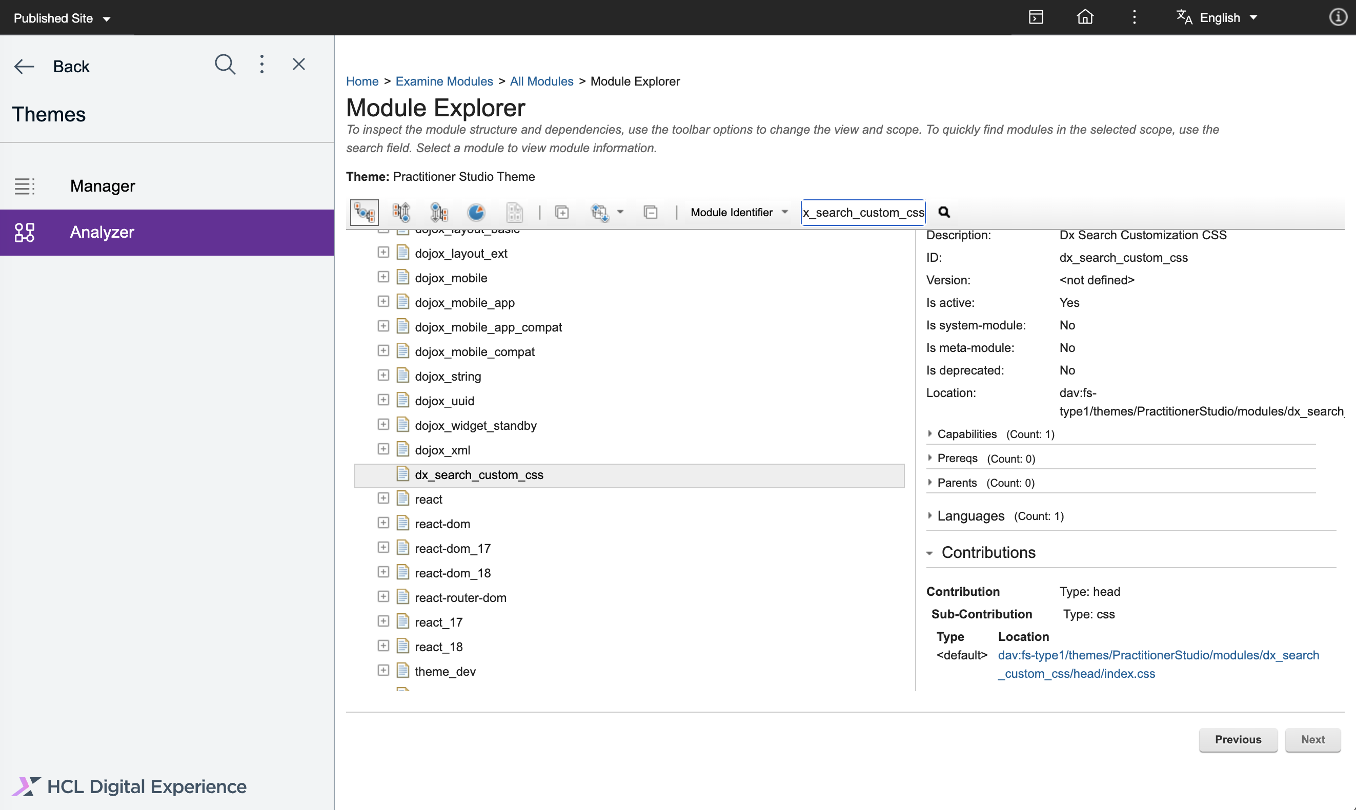 Customizations for Search V2 - HCL Digital Experience Help Center